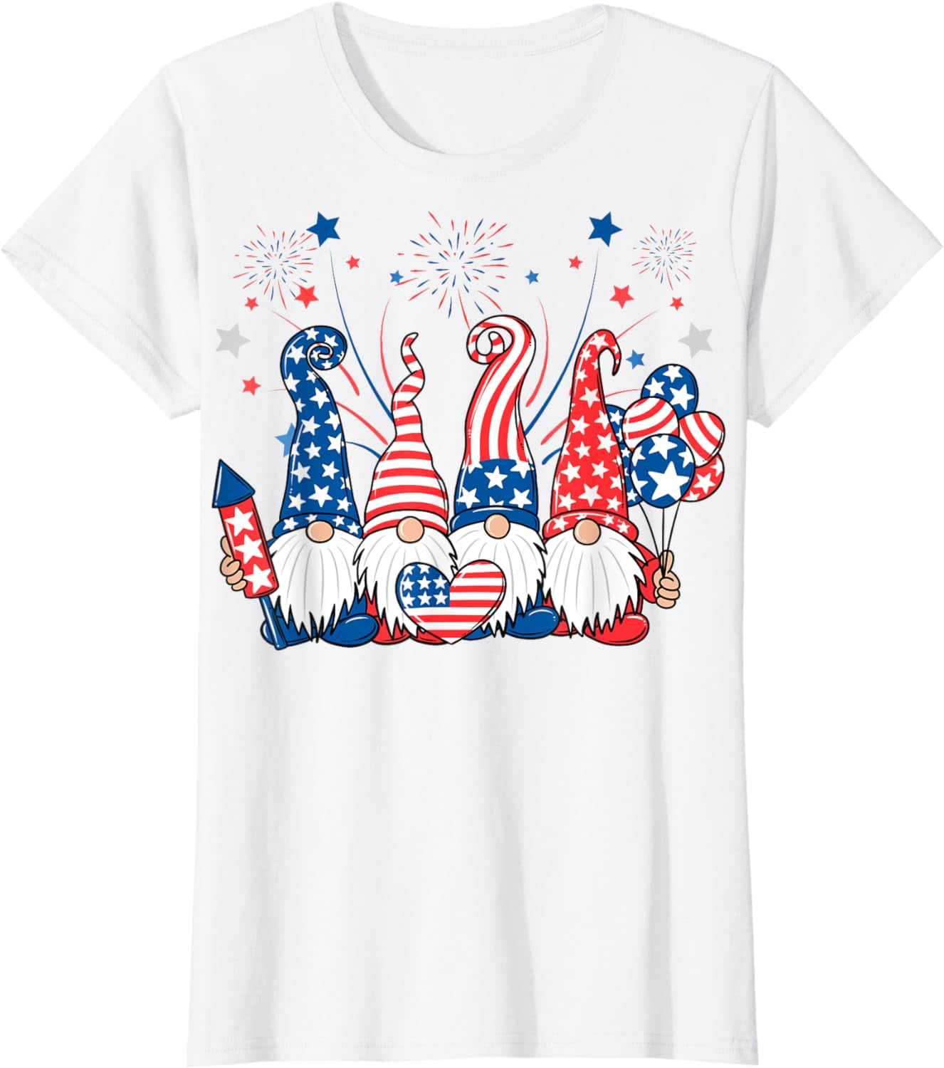 American Patriotic Gnomes USA Independence Day 4th Of July T-Shirt ...