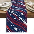 American Patriotic Table Runner Retro USA Star Stripes Flag Red Blue ...