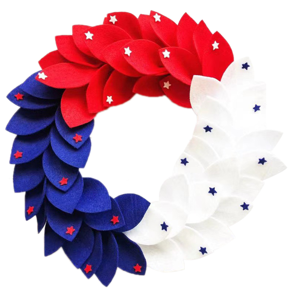 American Patriotic Wreath Decoration Independence Day Garland Home Wall ...
