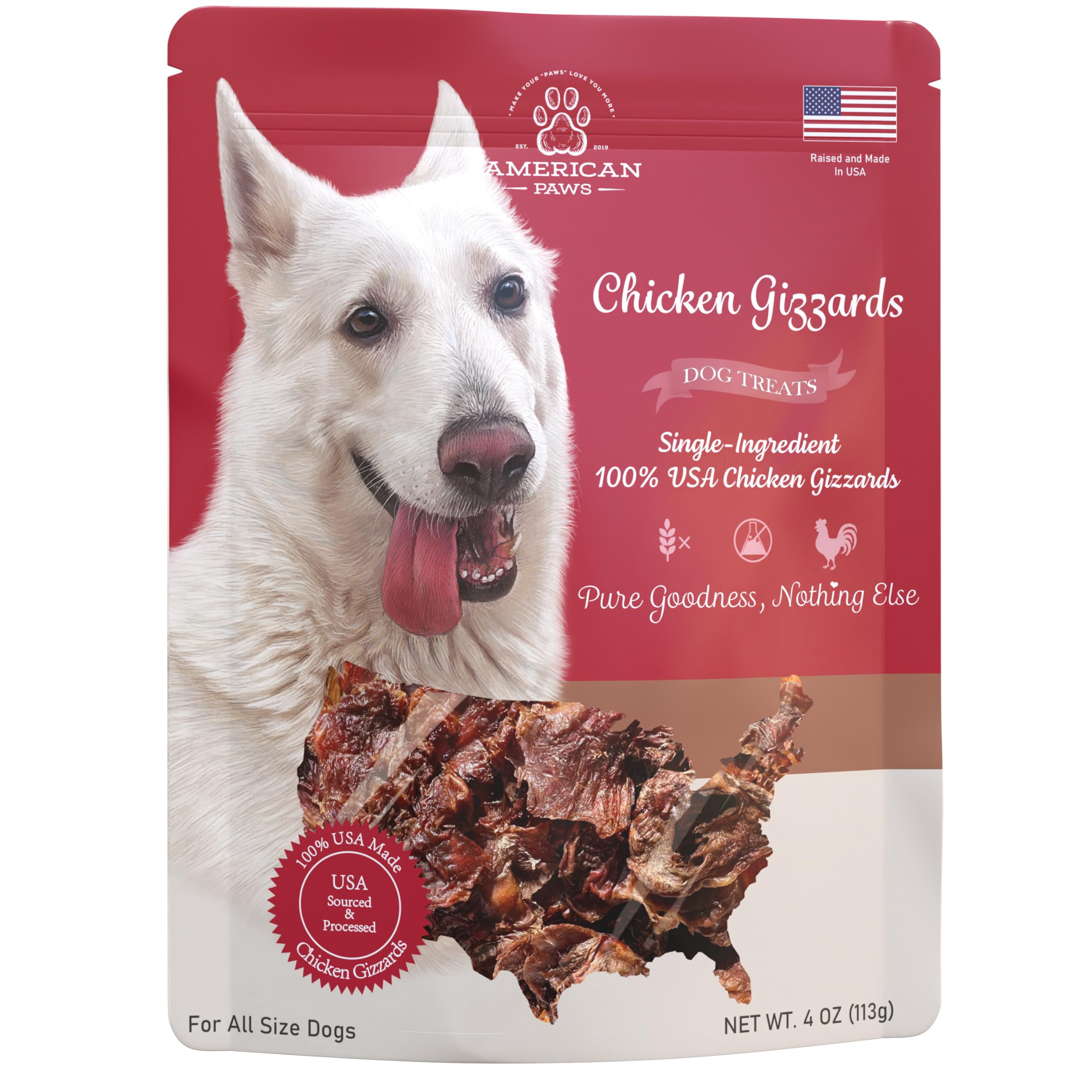American Paws Dehydrated Chicken MSF2 Gizzards Dog Treats, Only One ...