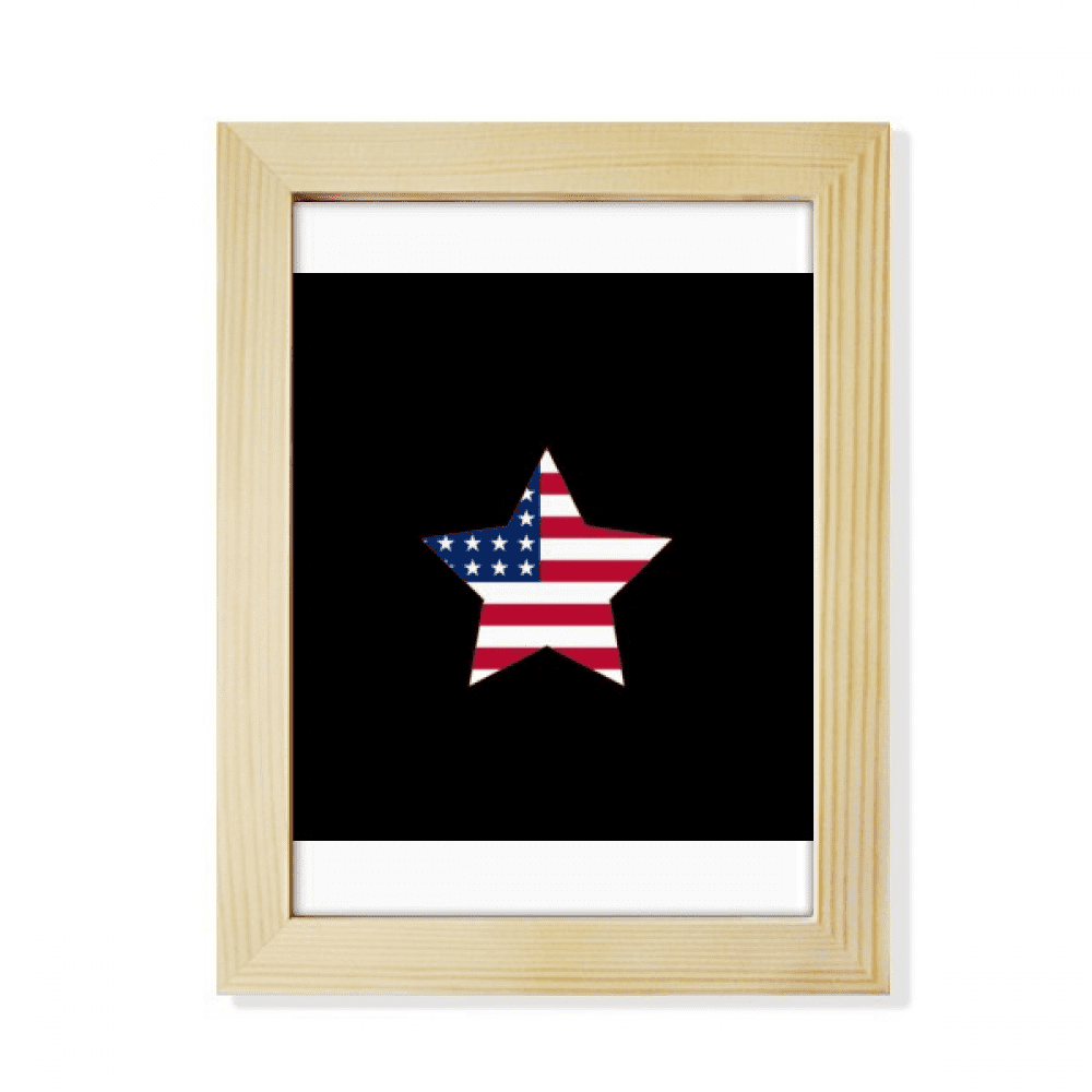 American Pentagram Flag Star Desktop Adorn Photo Frame Display Art ...