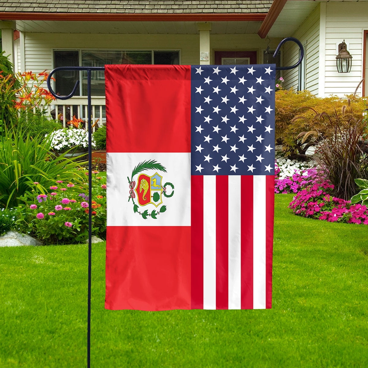 American Peru Flag Peruvian Friendship U.S.A Memorial Day Patriotic For ...