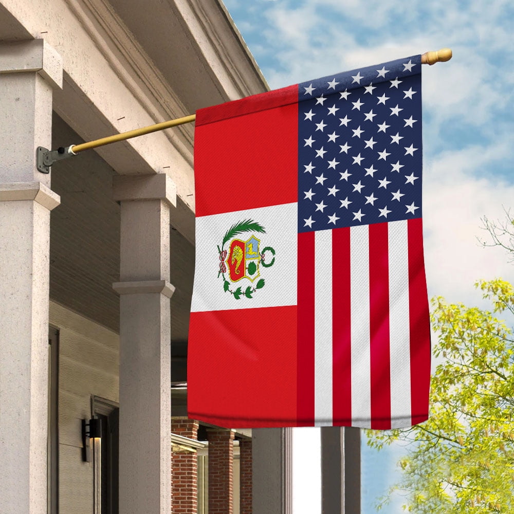 American Peru Flag Peruvian Friendship U.S.A Memorial Day Patriotic For ...