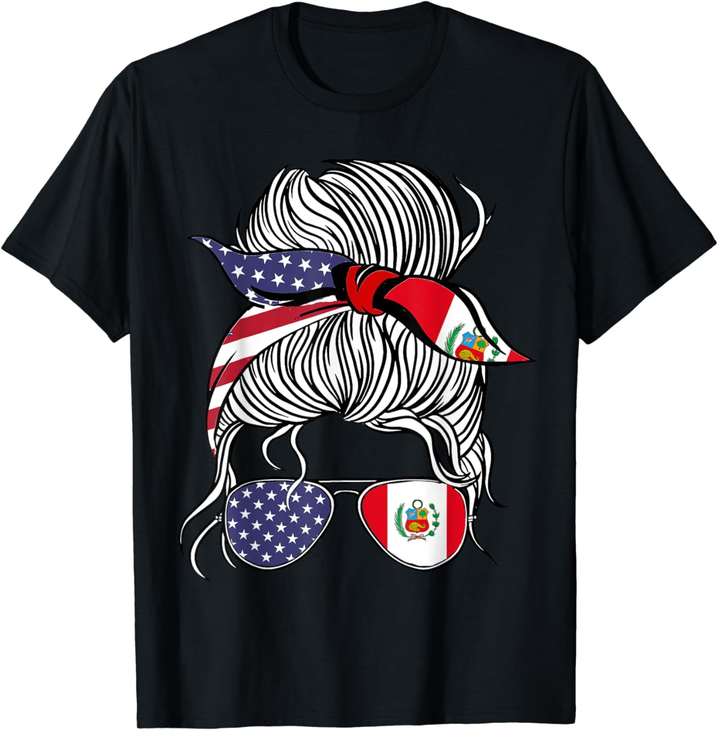 American Peruvian Patriot Flag Women Girl Peru Grown T-Shirt - Walmart.com