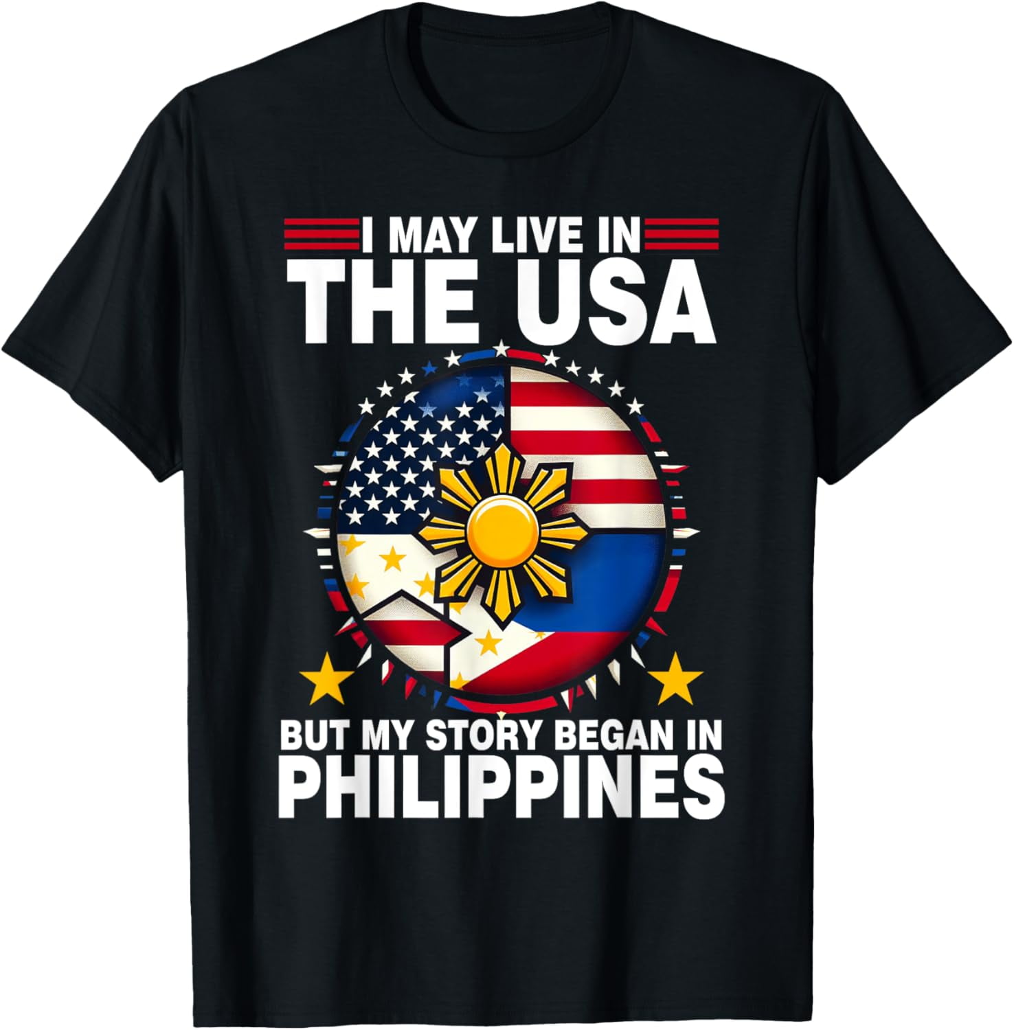 American Philippines Roots Filipino Gifts I Love Philippines T-Shirt ...