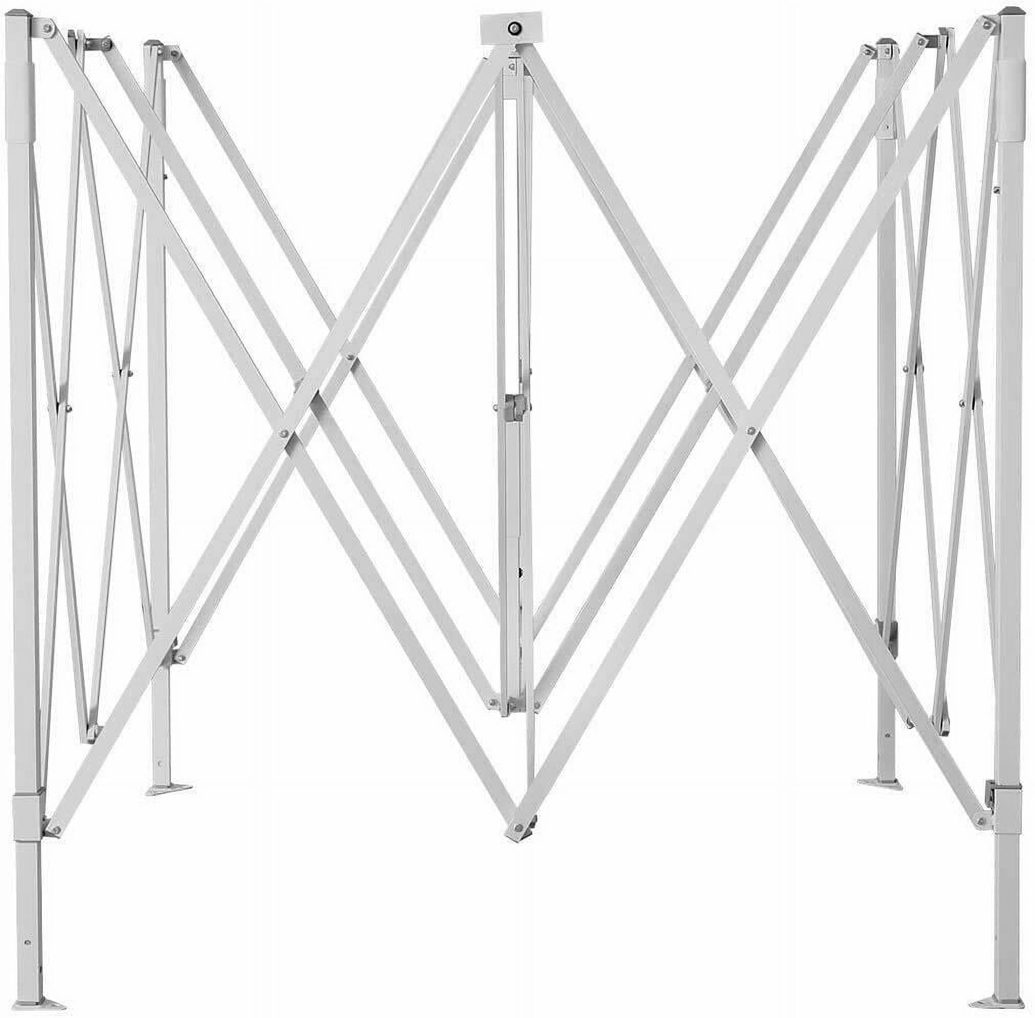 American Phoenix Collapsible 10x10 ft White Canopy Tent Steel Frame ...