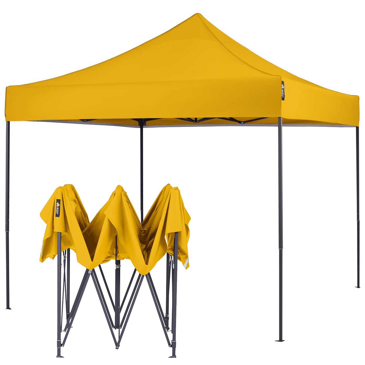 American Phoenix Large 10x10 ft Easy Pop-up, Waterproof Yellow Canopy ...
