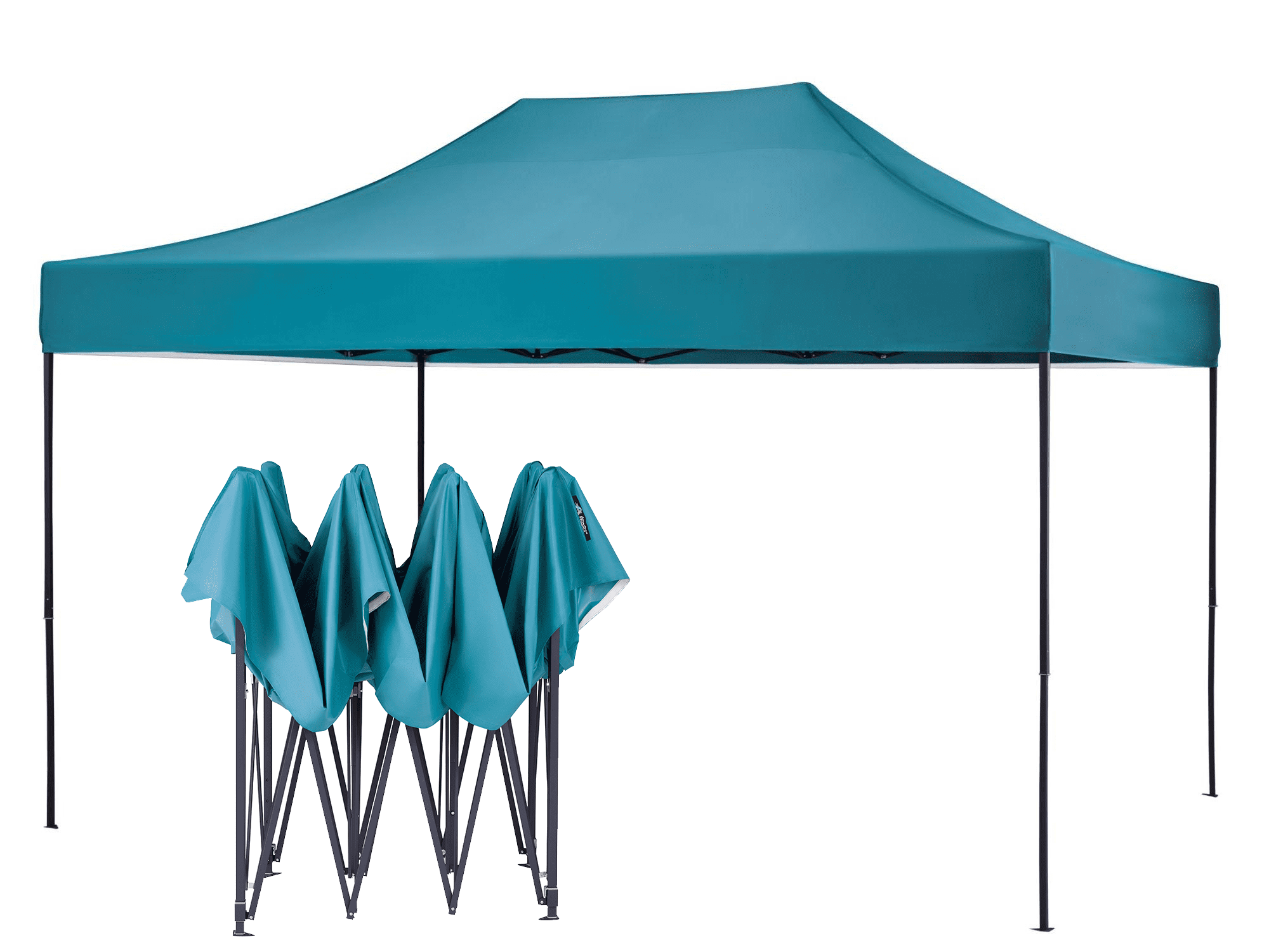American Phoenix 10x15ft Teal Pop-up Canopy Tent, Foldable, Waterproof ...