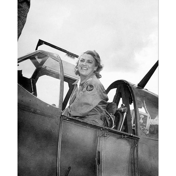 American Pilot Jacqueline Cochran - 12x18 Inch Laminated Aviation ...
