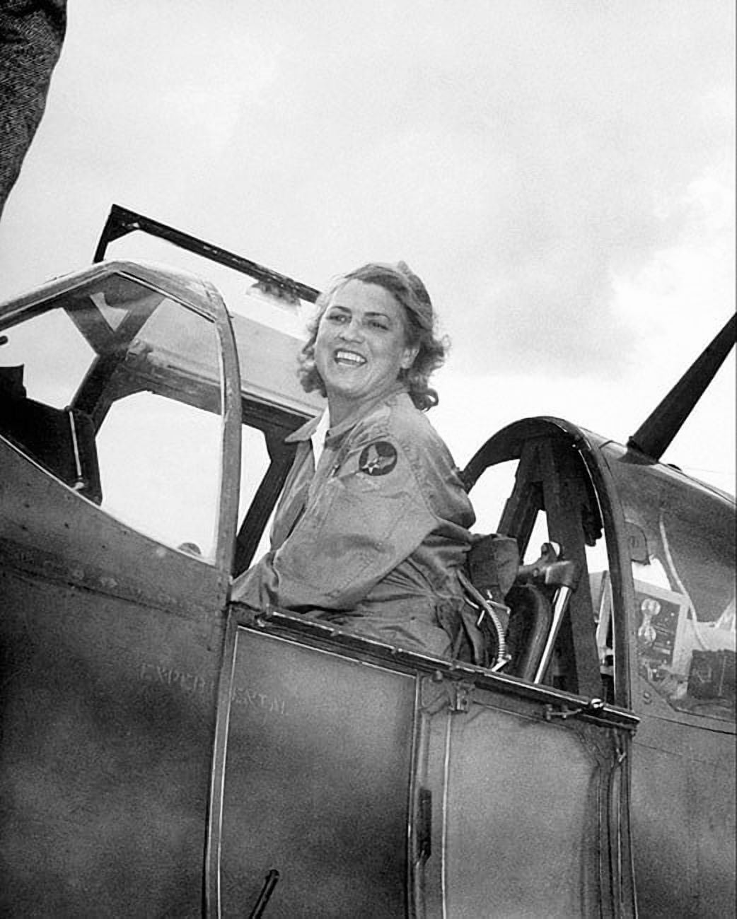 American Pilot Jacqueline Cochran - 24x36 Inch Glossy Laminated ...