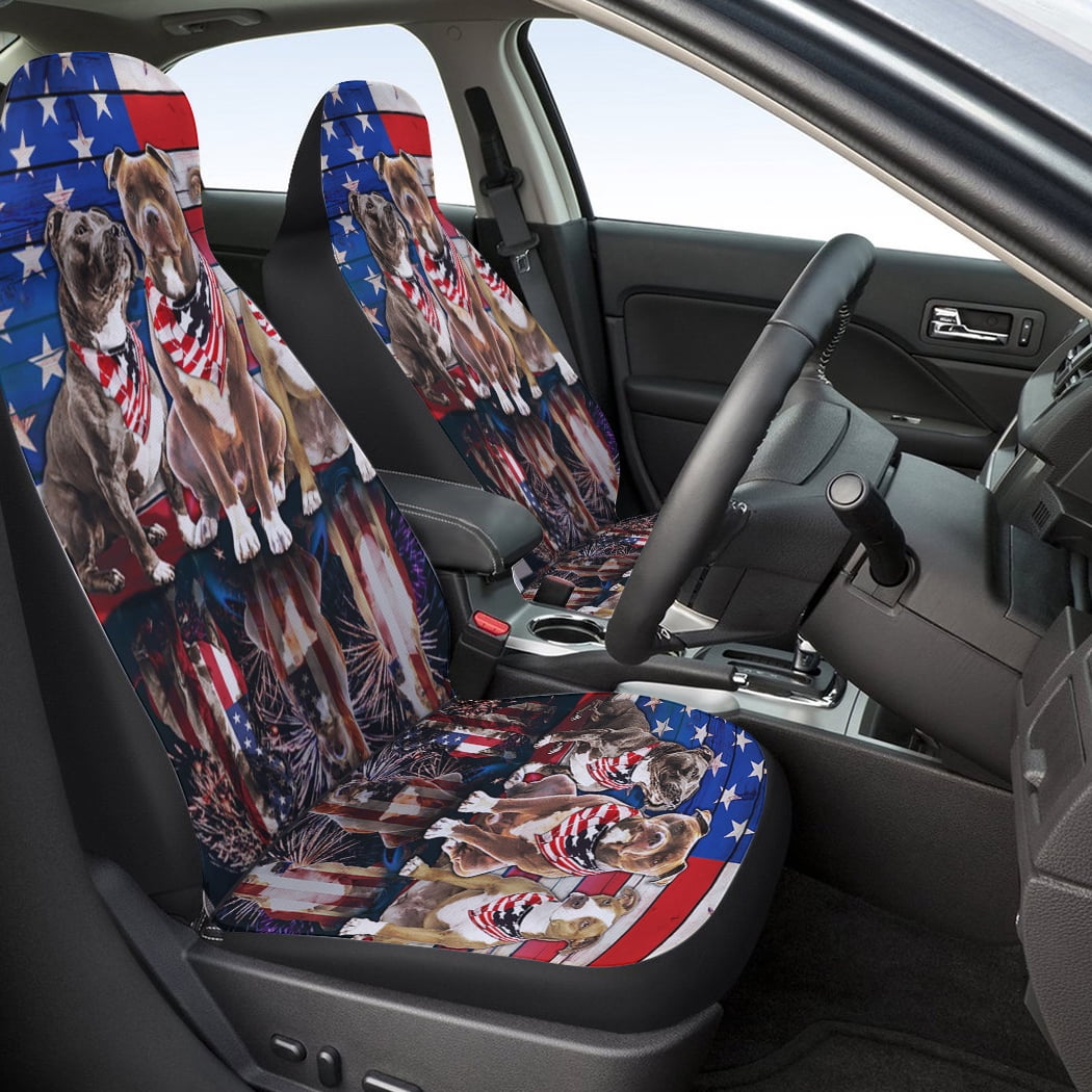 American Pitbull Terrior Seat Covers Cars, Car Truck SUV 2 Piec ...
