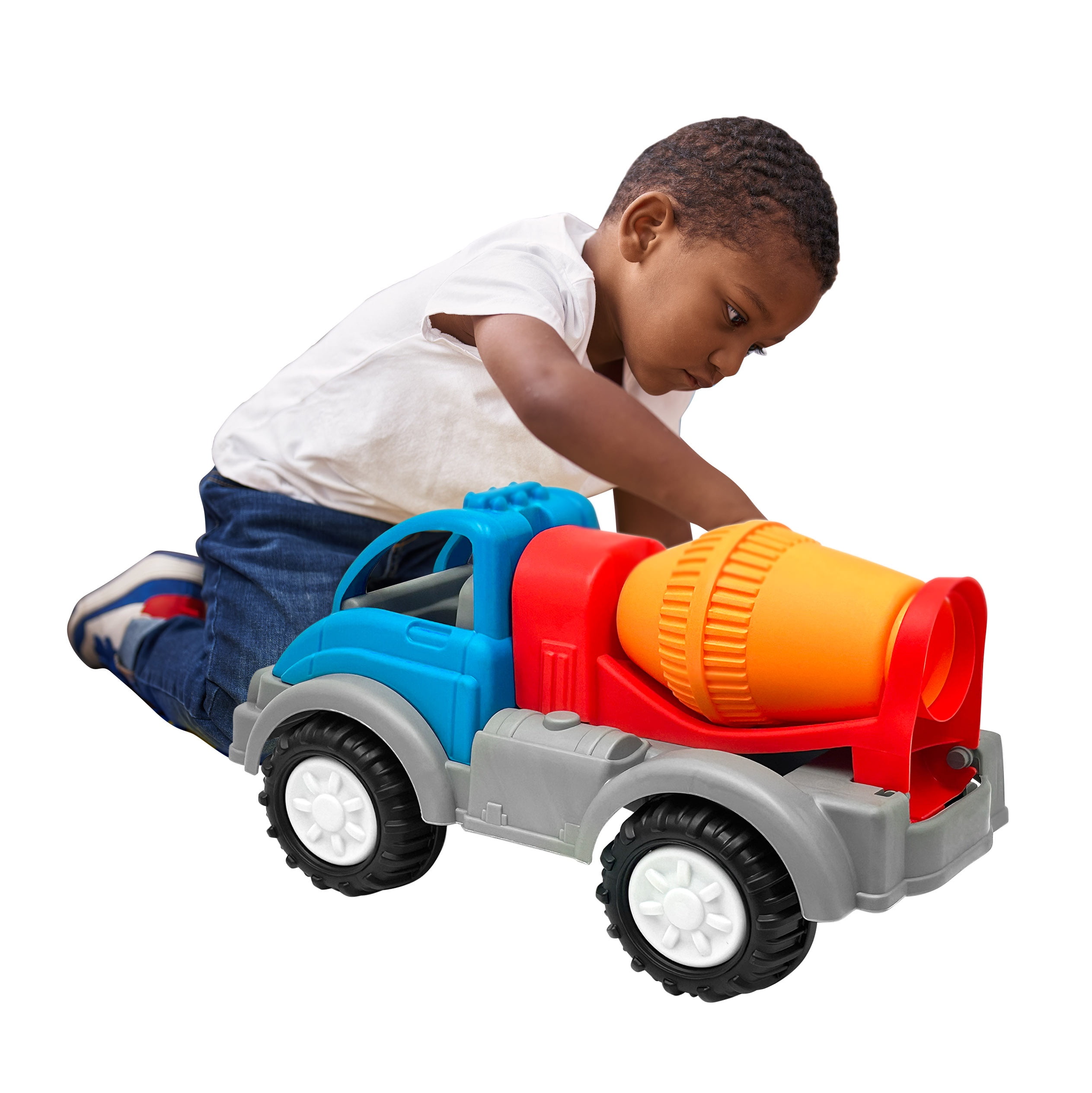 American Plastic Toys Gigantic Cement Mixer Truck for Kids, Durable ...