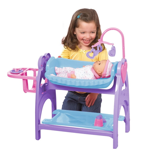 American Plastic Toys My Doll All in One Nursery Set with 5 Accessories ...