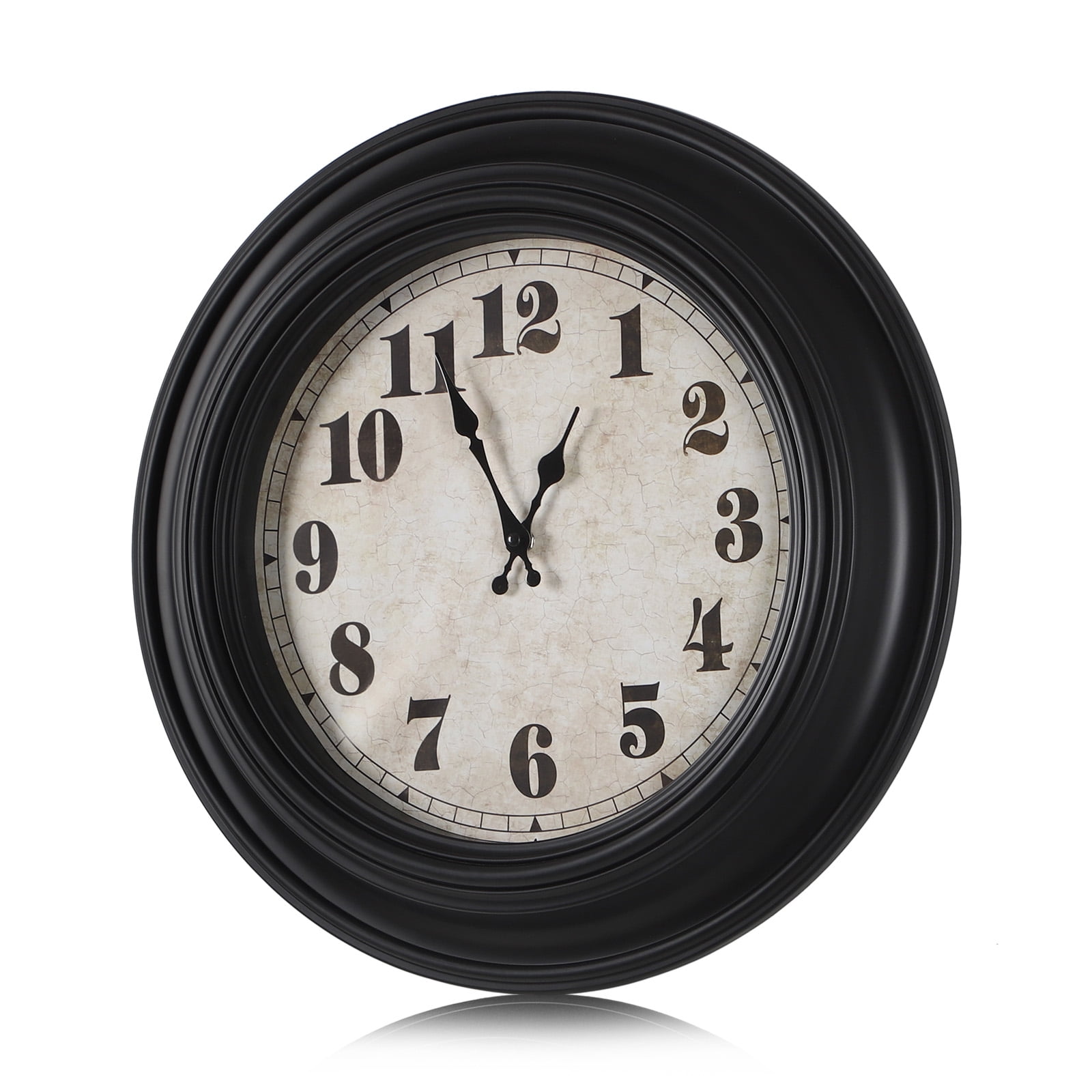 American Plastic Wall Clock 20 Inch - Black - Walmart.com