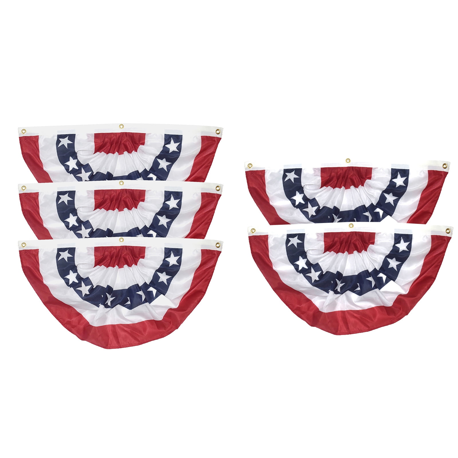 American Pleated Fan Flag, 45*90CM American Flag Bunting for Outside ...