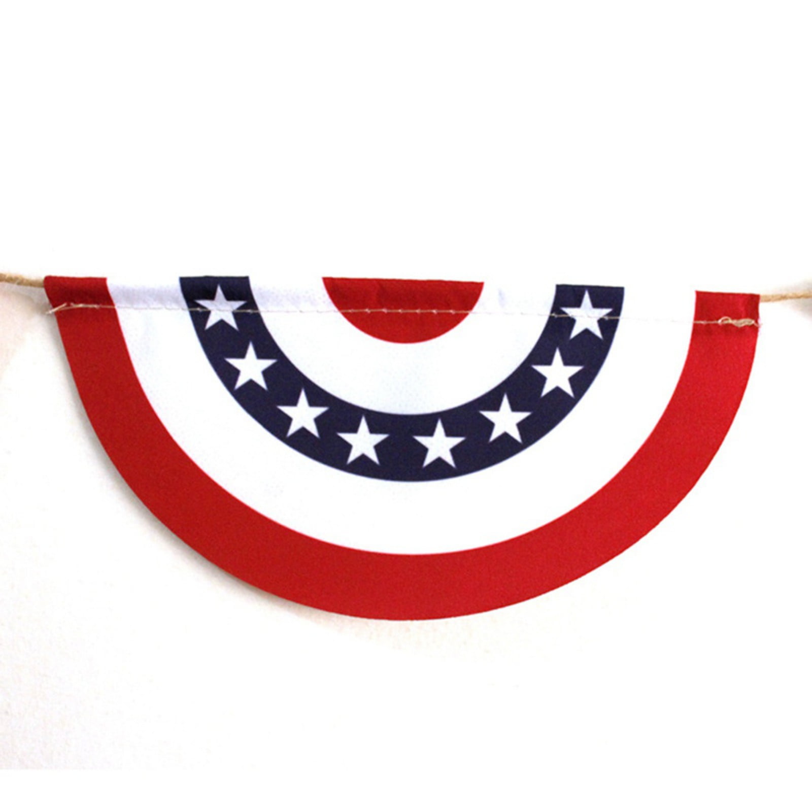 American Pleated Fan Flag, USA Patriotic Flag Bunting Half Fan Banner ...