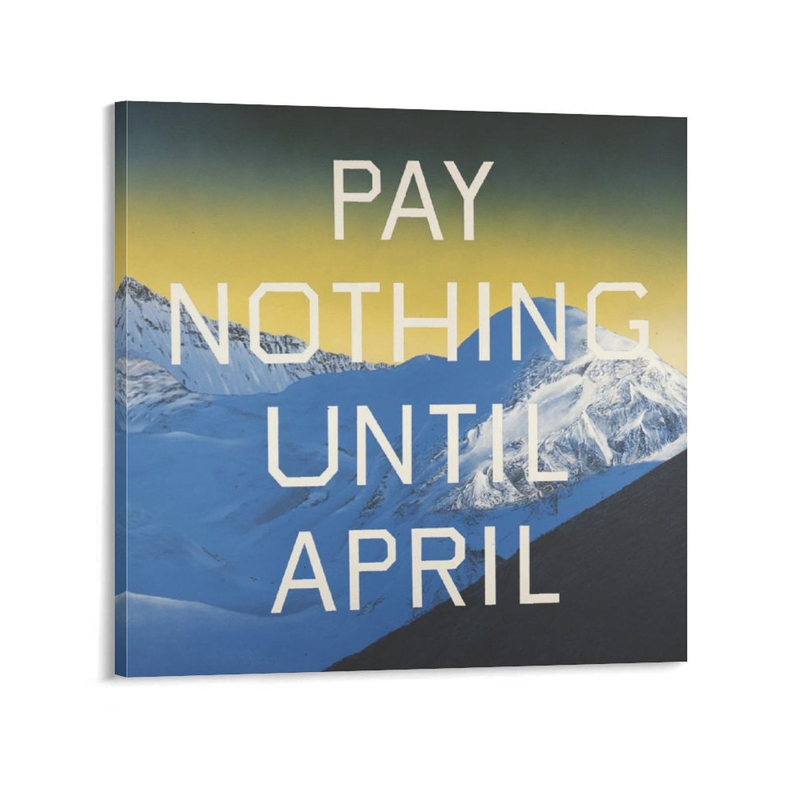 American Popist Artist Ed Ruscha，Pay Nothing Until April,，Art Abstract ...