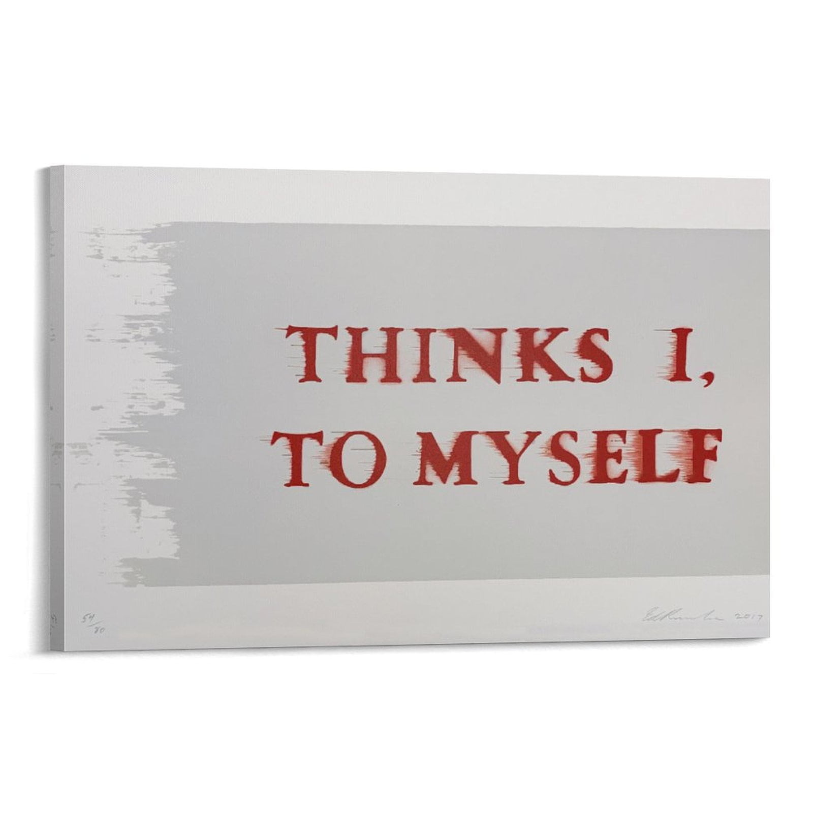 American Popist Artist Ed Ruscha，Thinks I, To Myself，Art Abstract ...