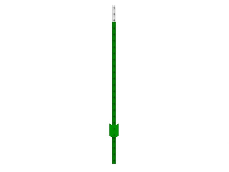 American Posts 7801343 6 ft. Powder Coated Green Steel Studded T-Post ...