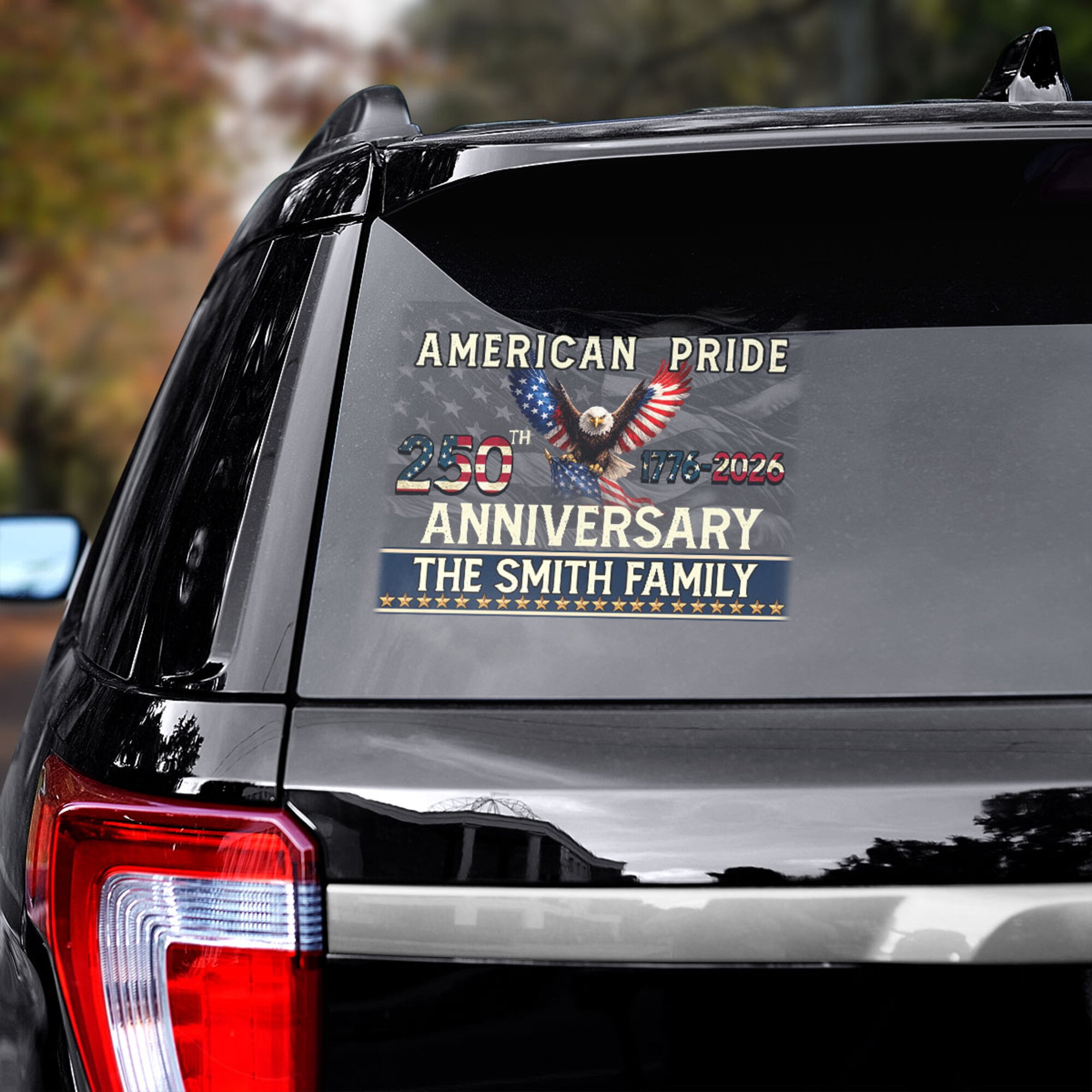 American Pride 250th Anniversary Patriotic Vinyl Decal, Custom Family ...