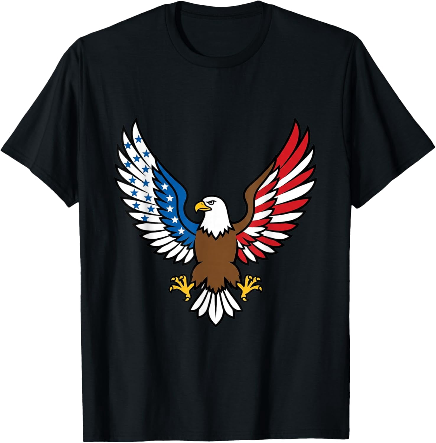 American Pride Design with Bald Eagle and Flag T-Shirt - Walmart.com