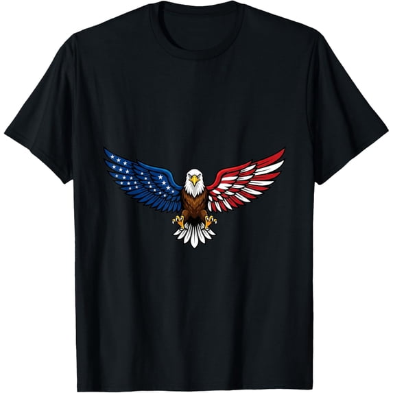 American Pride Design with Bald Eagle and Flag T-Shirt - Walmart.com