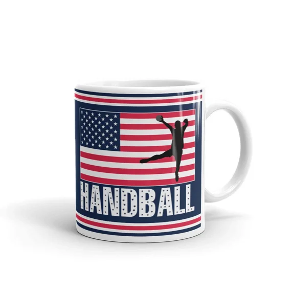 American Pride Handball Coffee Tea Ceramic Mug Office Work Cup ...