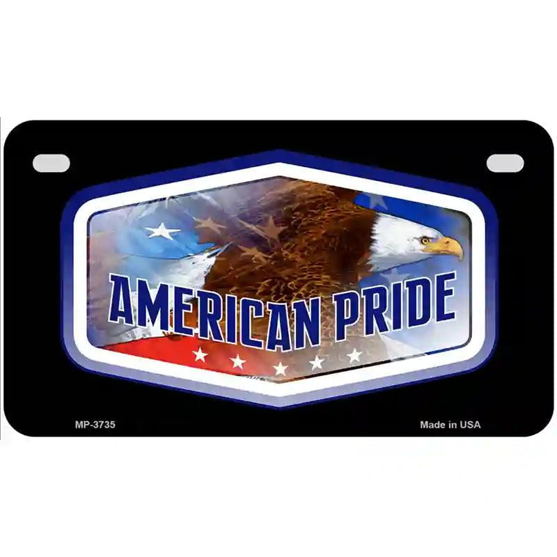 American Pride Metal Novelty License Plate 7" x 4" Motorcycle - Walmart.com