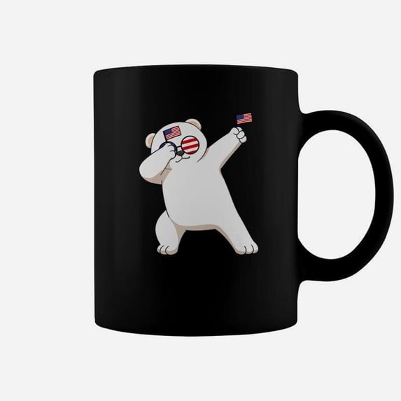 American Pride Polar Bear Usa Dabbing Funny Coffee Mug - Walmart.com