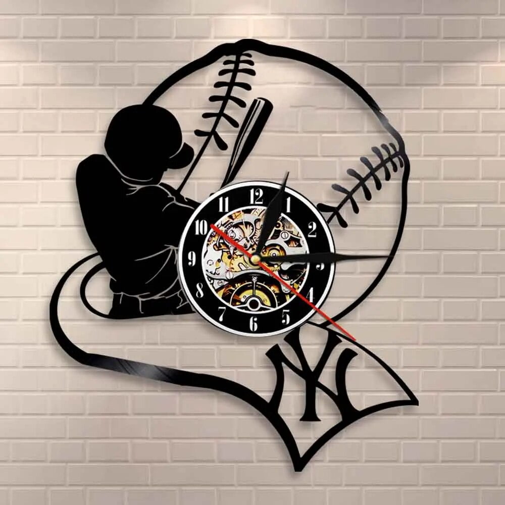 American Professional Baseball Team Vinyl Wall Clock,Vinyl Record Clock ...