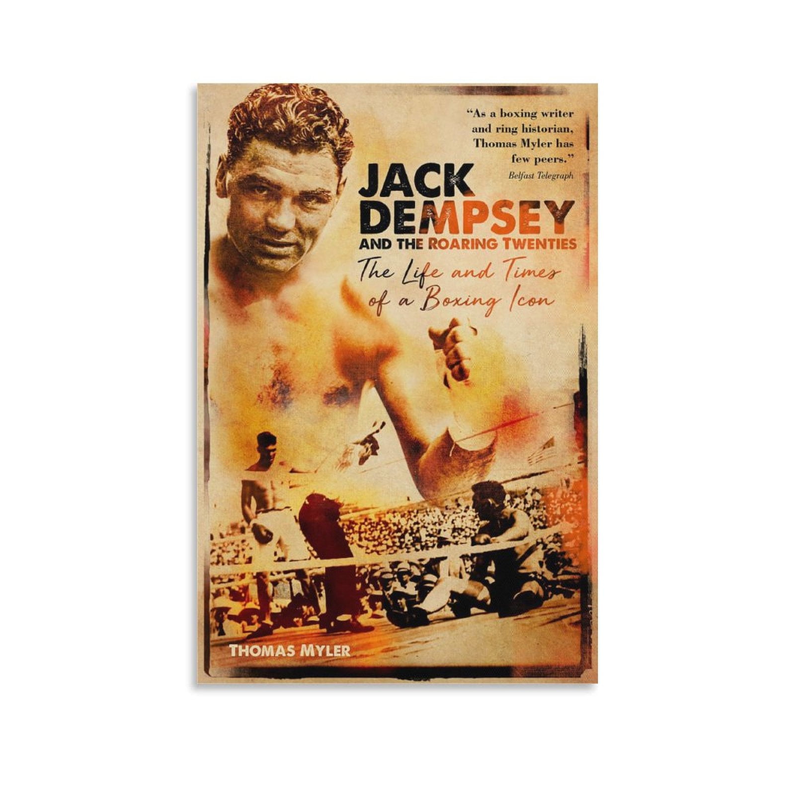 American Professional Boxer Jack Dempsey Retro Poster Artworks Picture ...
