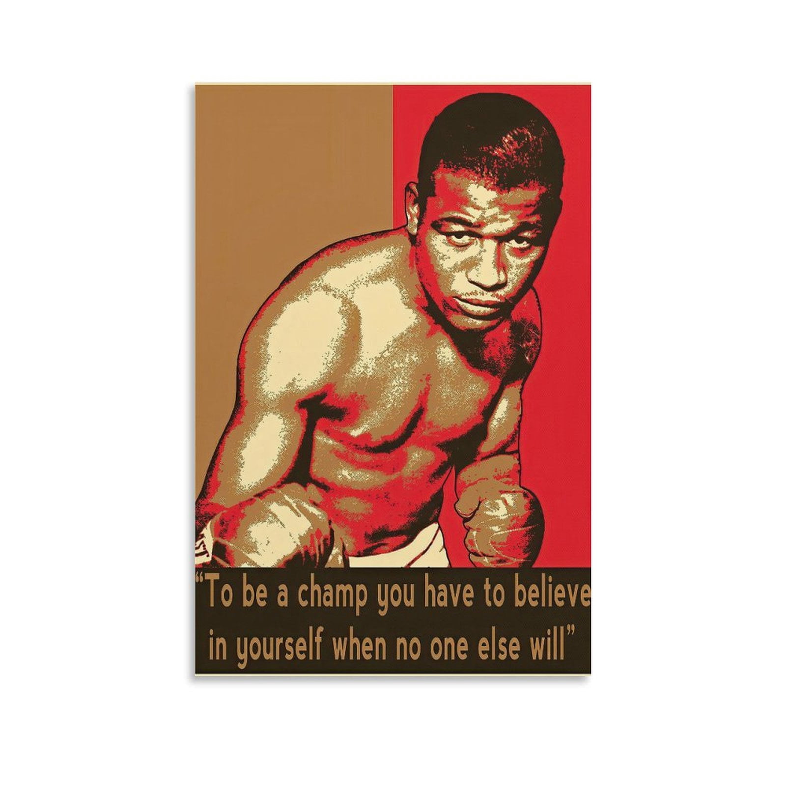 American Professional Boxer Sugar Ray Robinson Poster Canvas Wall Art ...