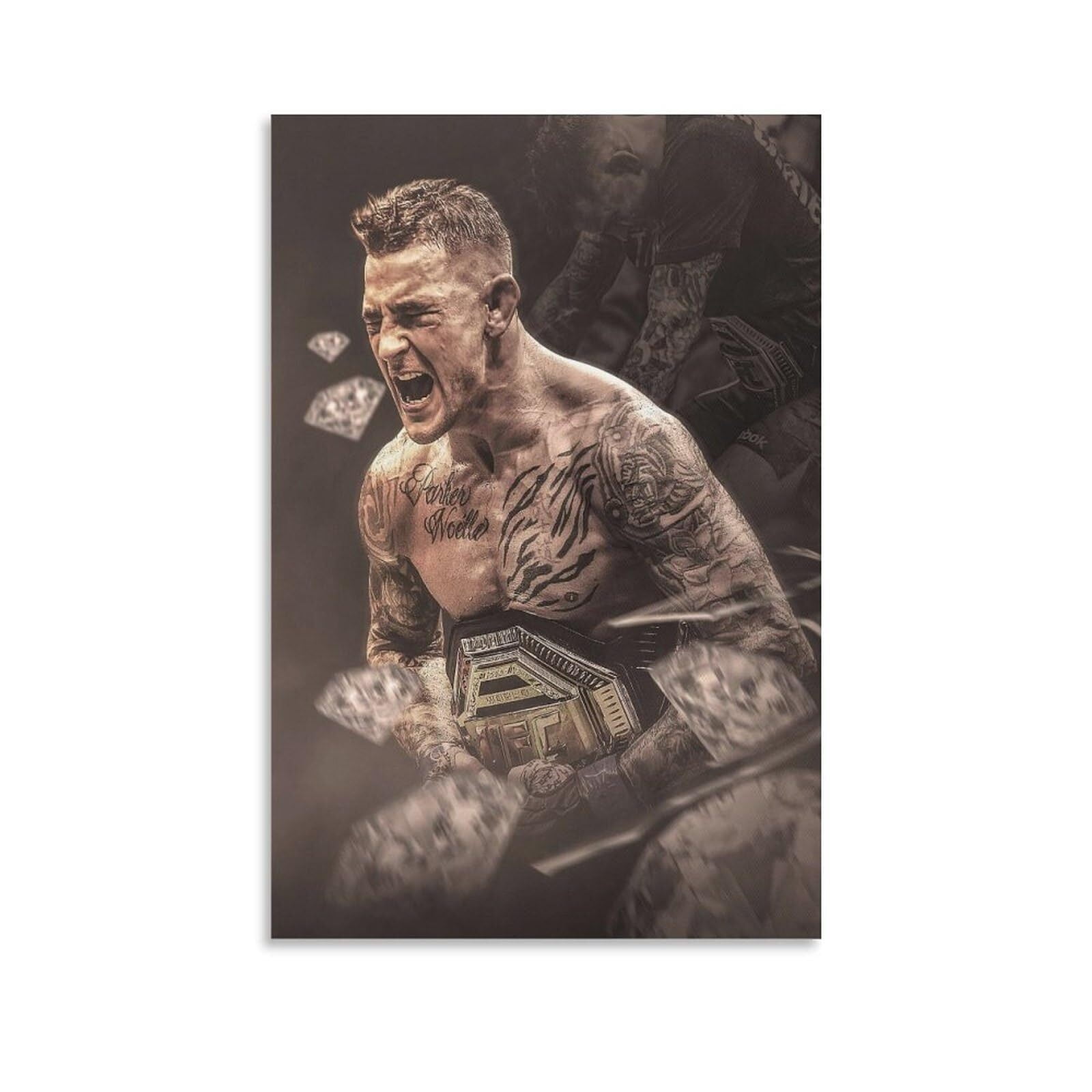 American Professional Mixed Martial Artists Dustin Poirier Canvas Wall ...