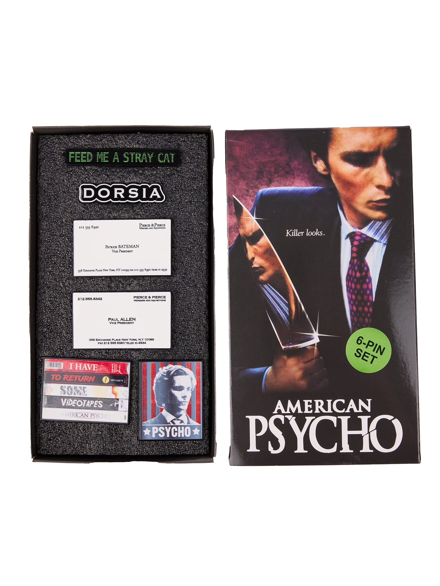 American Psycho 6pc Lapel Pin Set - Walmart.com