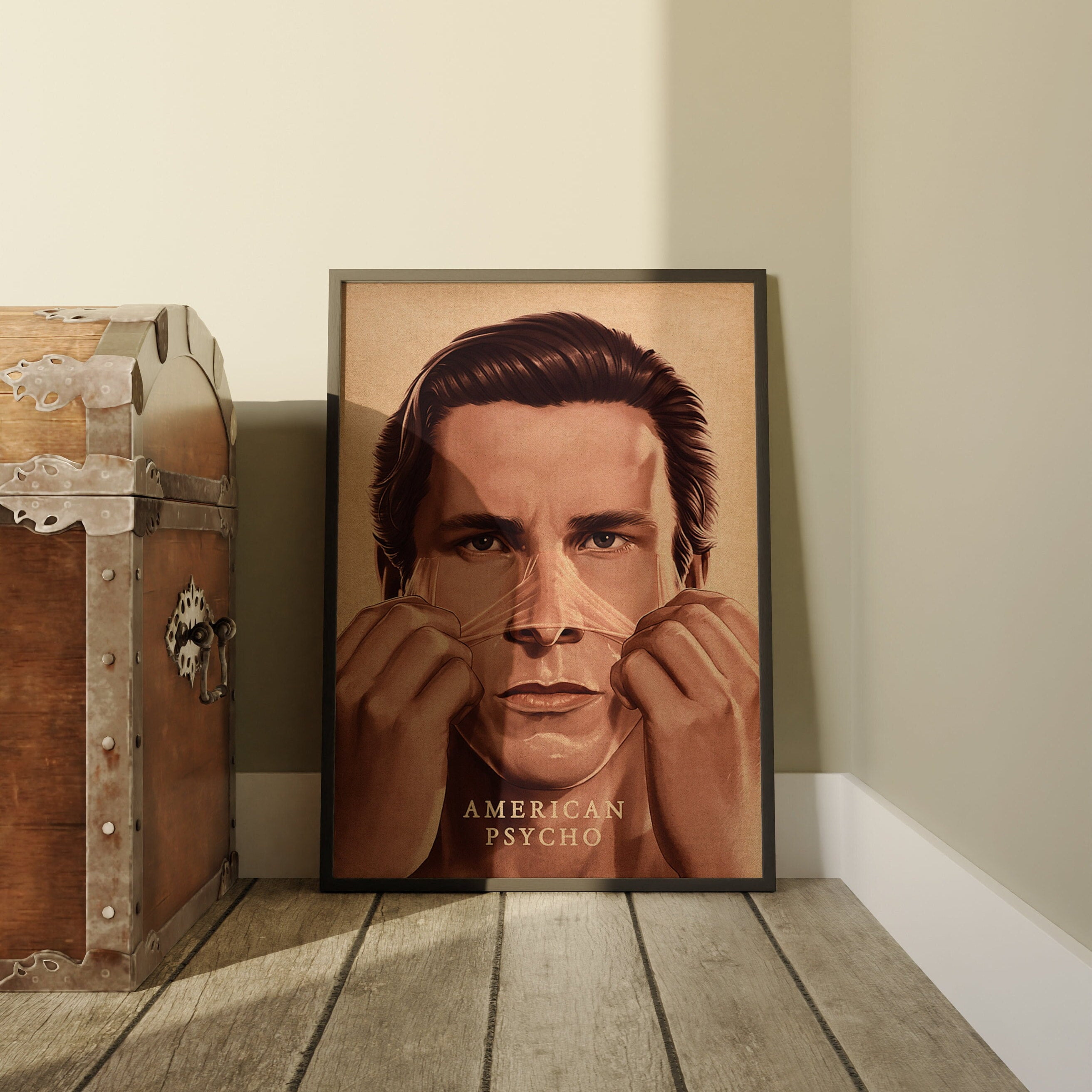 American Psycho Poster, Retro Thriller Movie Print, Cult Classic Film ...