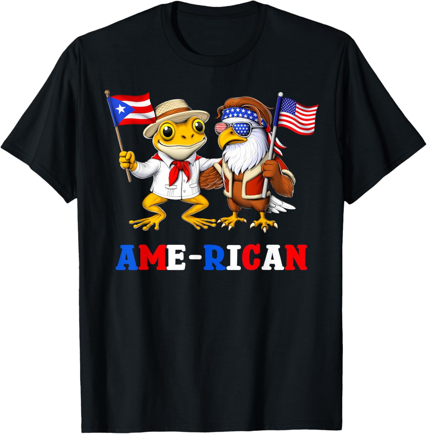 American Puerto Rican Proud Boricua Puerto Rico USA Flag T-Shirt ...