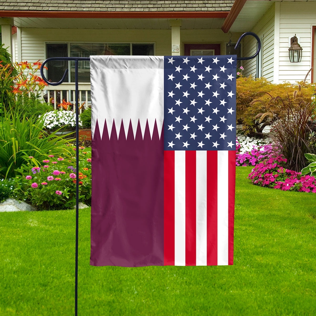 American Qatar Flag Qatari Friendship U.S.A Memorial Day Patriotic For ...