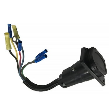 7 Way RV Trailer Light Connector Socket 7 Pin Wire Electrical Trailer ...