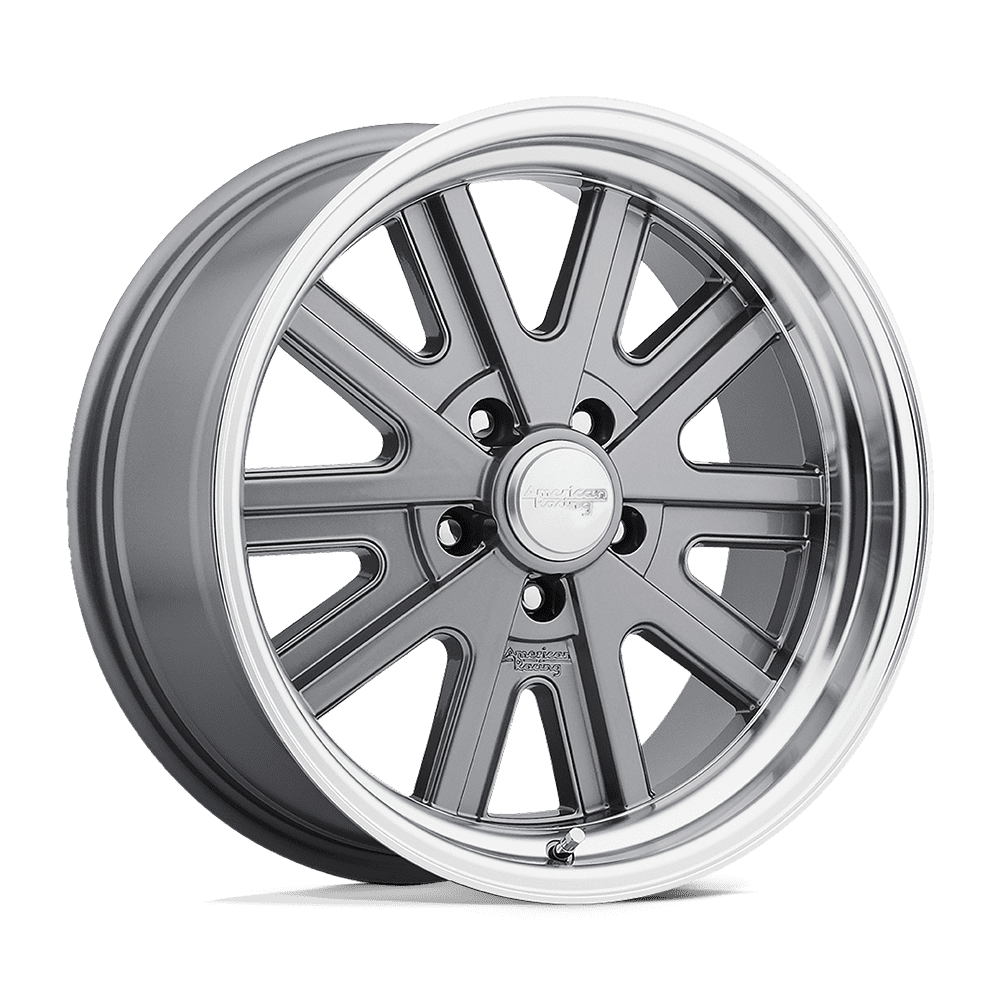 American Racing Vintage VN527 17x9 Mono Cast Mag Gray Machined Wheel ...