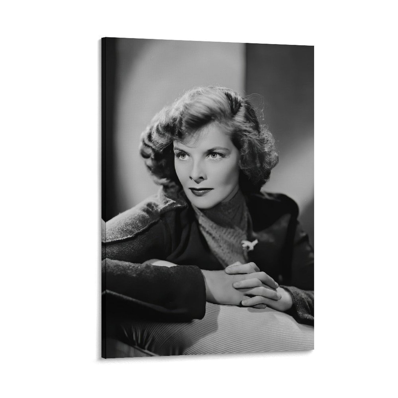 American Radio Actresses Katharine Hepburn Retro Poster Canvas Wall Art ...