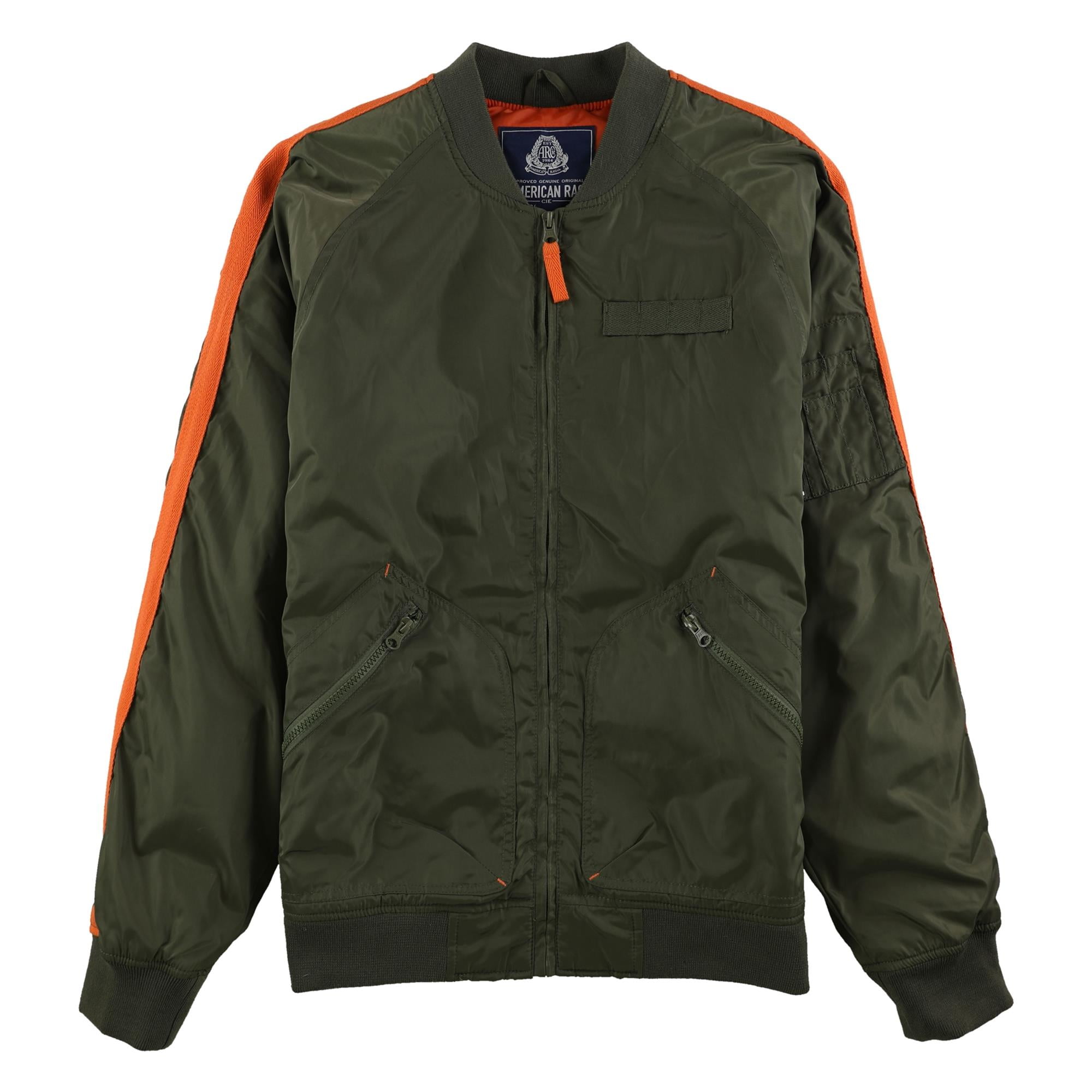 American Rag Mens Stripe Bomber Jacket, Green, Medium - Walmart.com