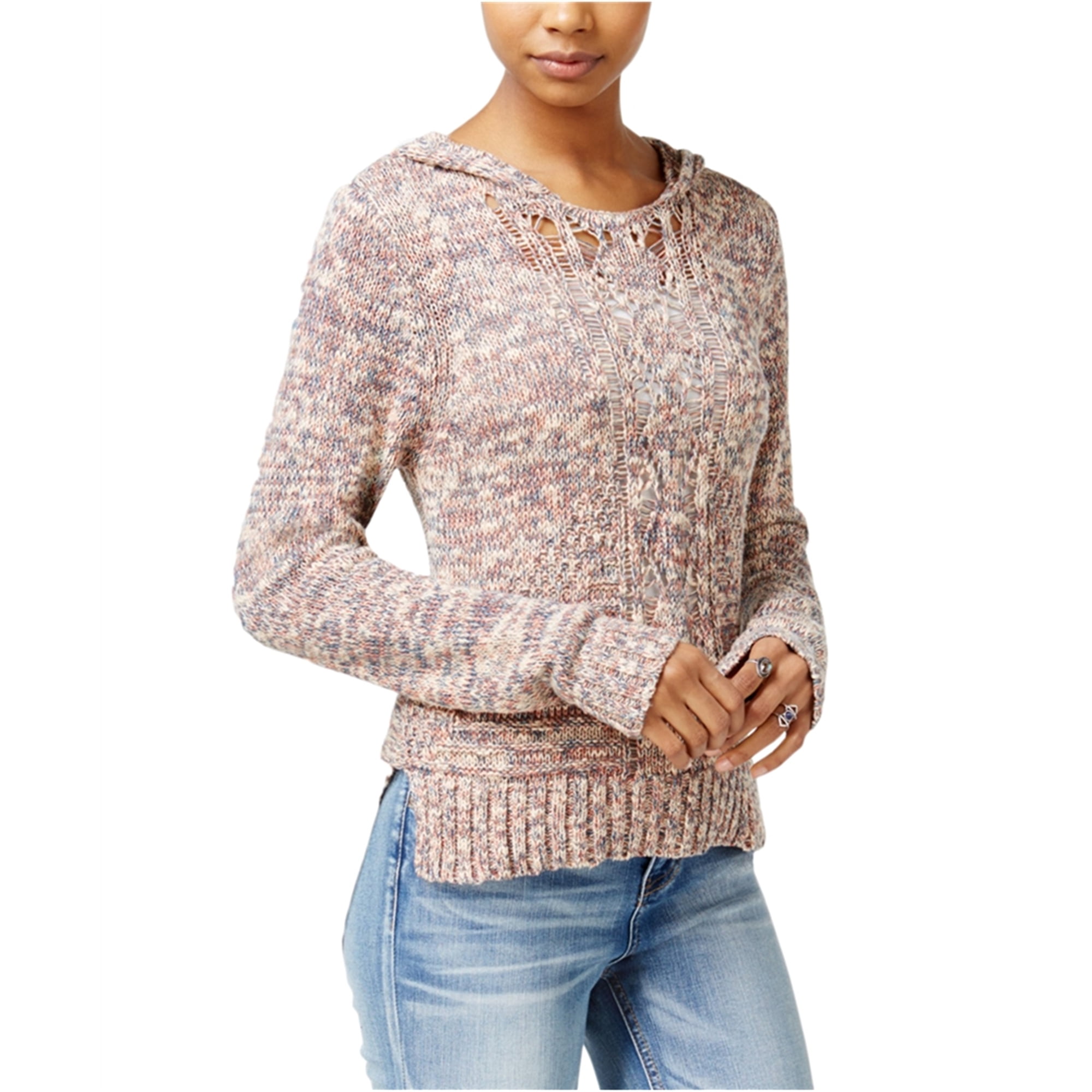 American Rag Womens Knit Hooded Sweater, Multicoloured, Small - Walmart.com