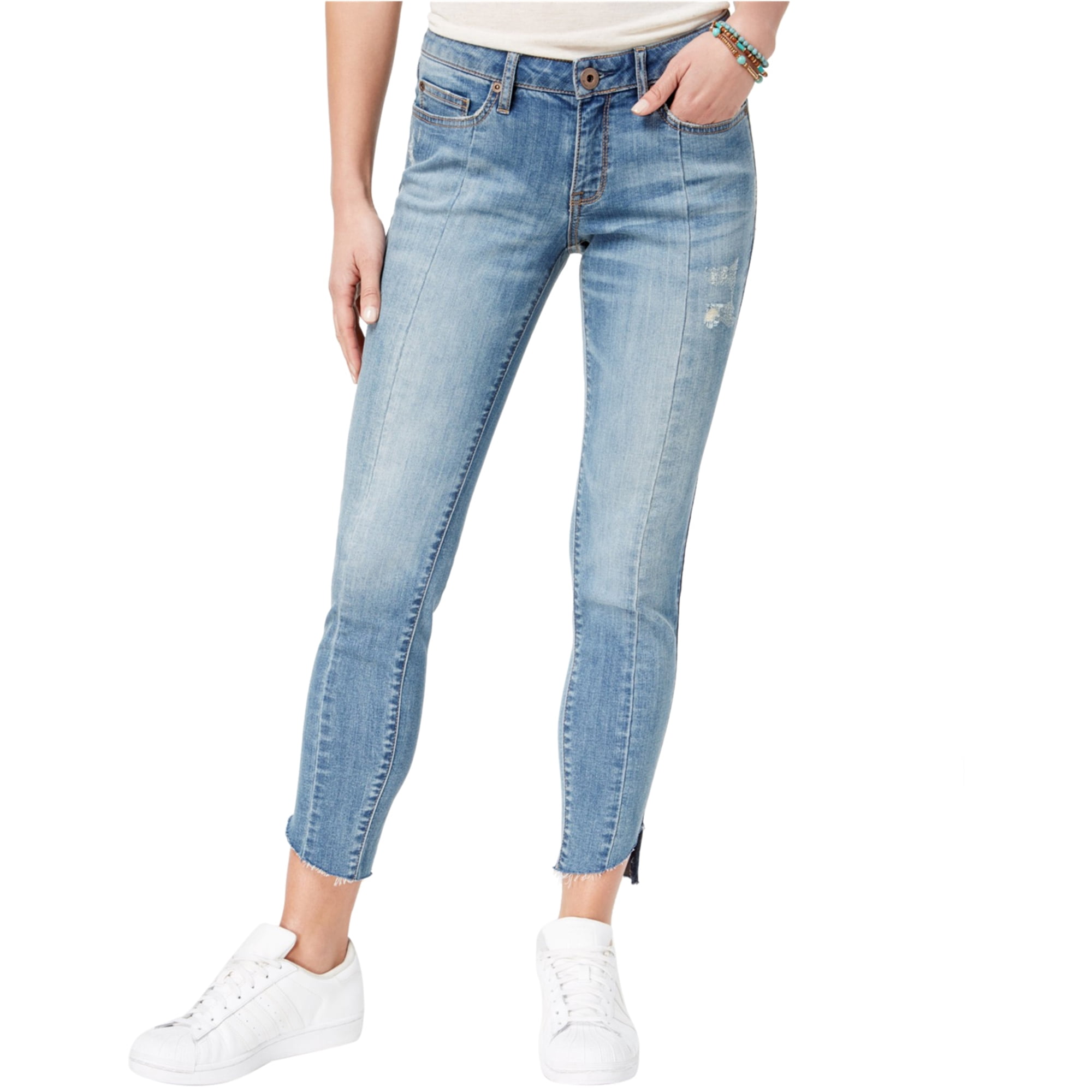 American Rag Womens Pieced Step-Hem Skinny Fit Jeans, Blue, 15 ...