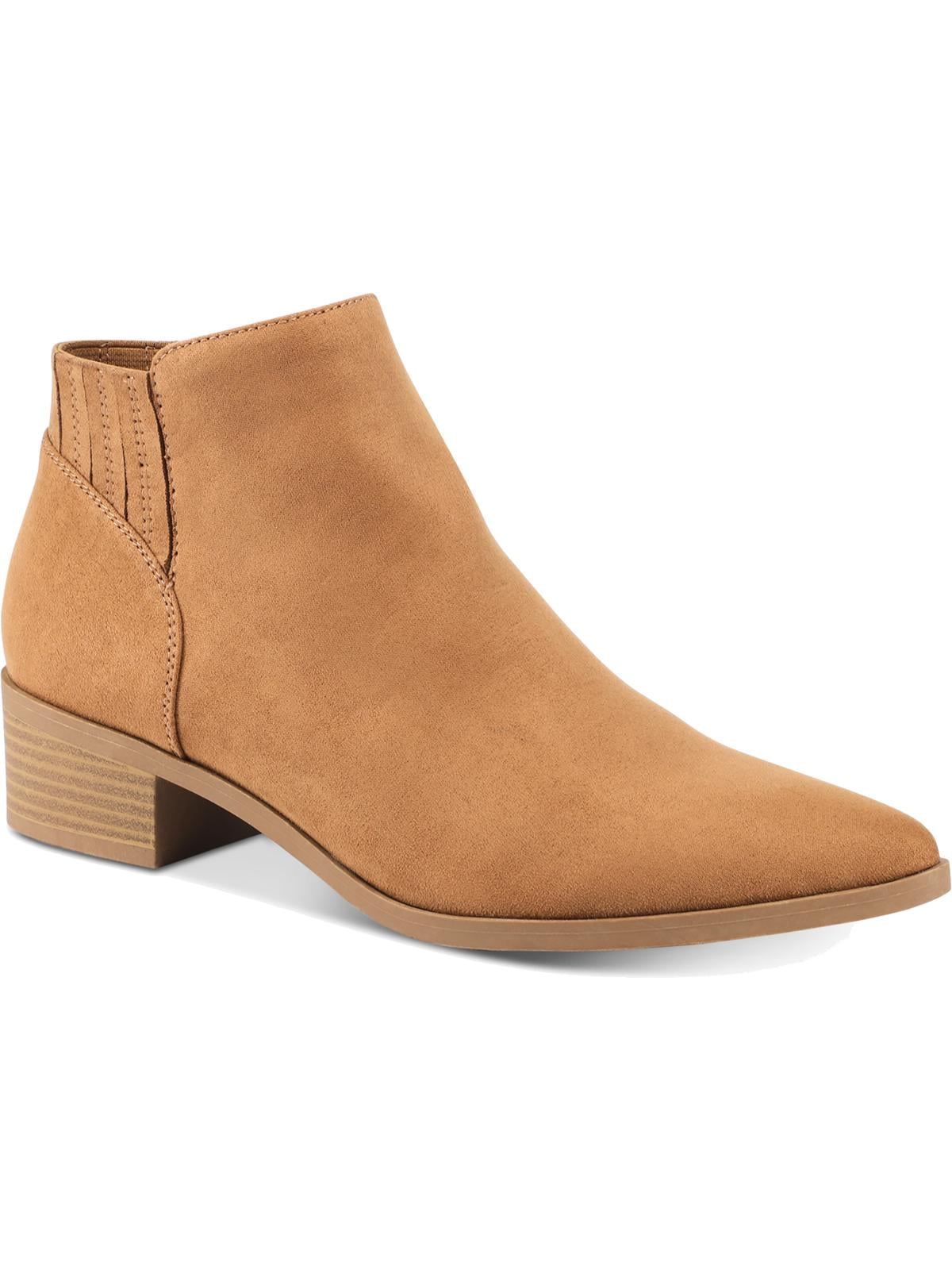 American Rag Womens Tori Faux Suede Pointed Toe Booties Tan 7 Medium (B ...