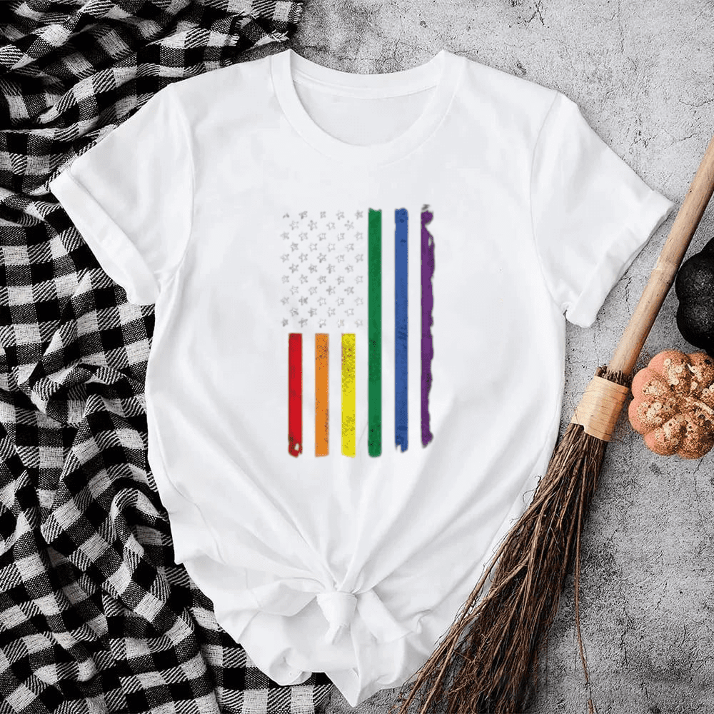 American Rainbow Flag Graphic Symbol Of Pride Unity And Inclusivity Art ...