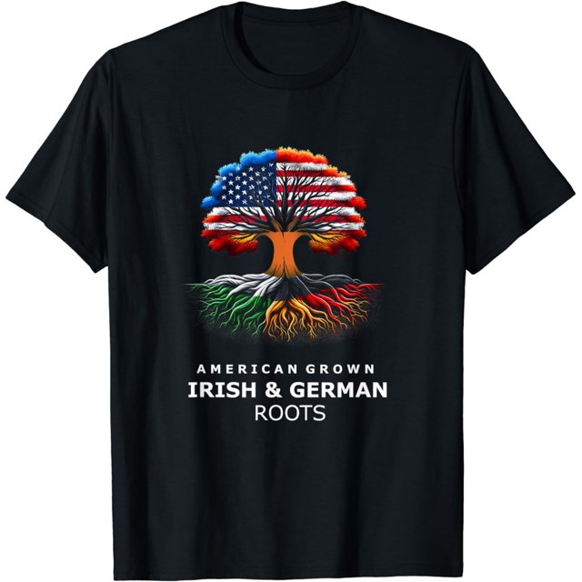 American Raised with Irish and German Roots T-Shirt - Walmart.com