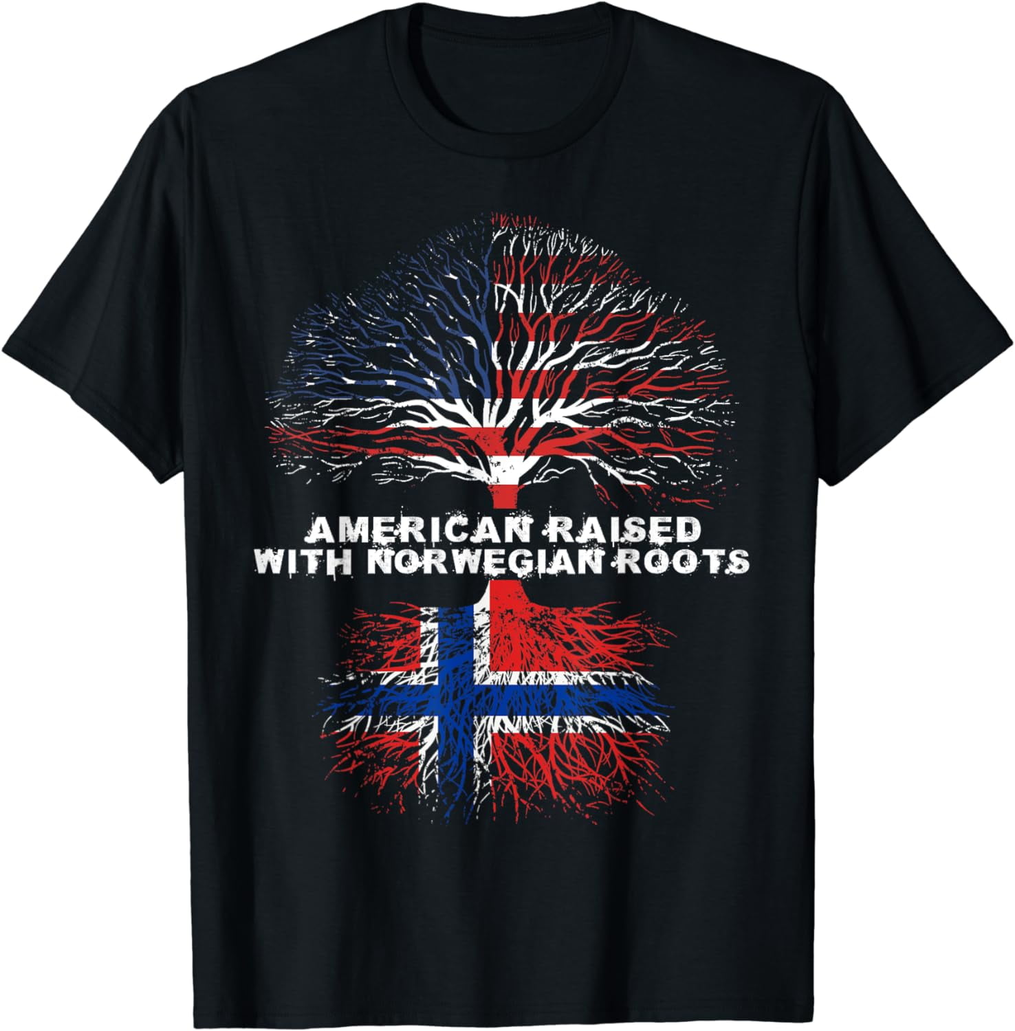 American Raised with Norwegian Roots Norway T-Shirt - Walmart.com