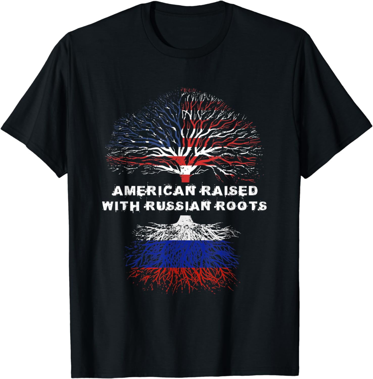 American Raised with Russian Roots Russia T-Shirt - Walmart.com