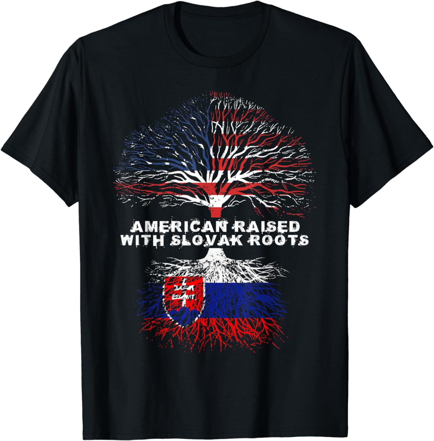 American Raised with Slovak Roots Slovakia T-Shirt - Walmart.com