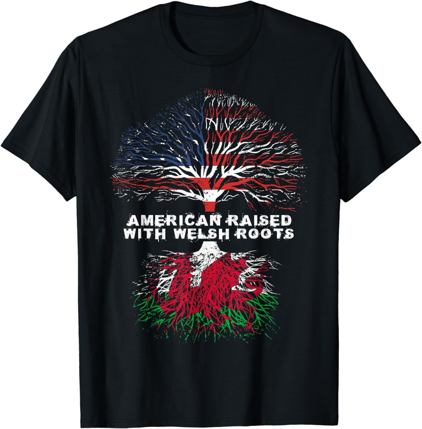 American Raised with Welsh Roots T-Shirt - Walmart.com